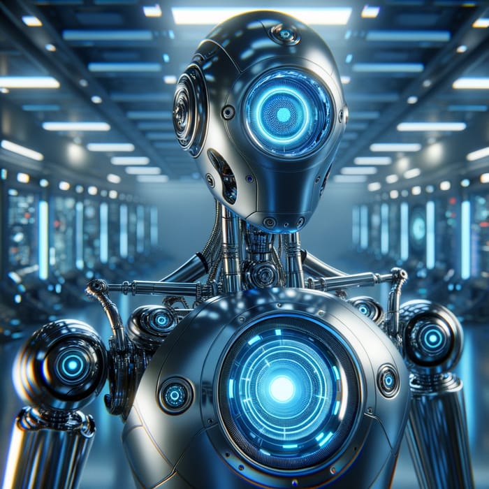 Futuristic Robot Image | Generate a Sleek Chrome Robot | AI Art ...