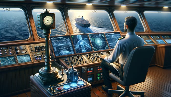 AI-Integrated Autopilot Console on Modern Vessels | AI Art Generator ...