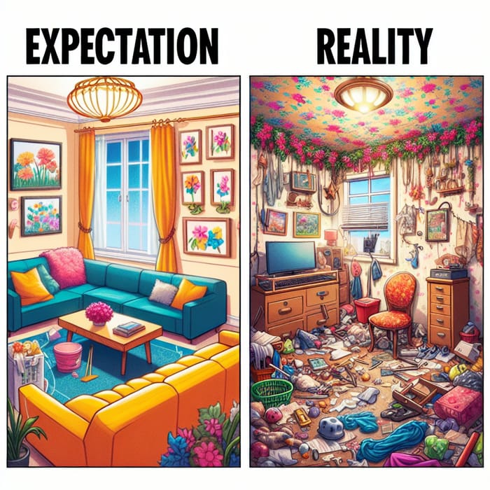 Expectation vs Reality in Interior Design Humor | AI Art Generator ...