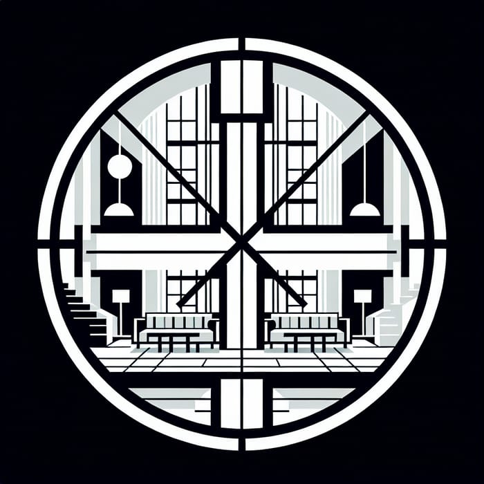 Crossed Out Interior in Russian Constructivism Style | AI Art Generator ...