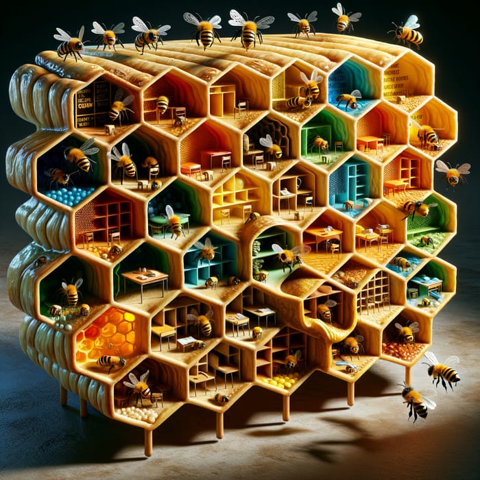 Classroom Hive: Diverse Categories Represented by Bees | AI Art ...