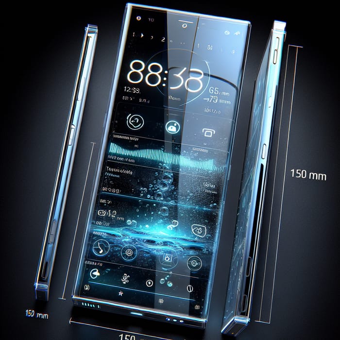Innovative Transparent Glass Smartphone | 150x70x3mm | AI Art Generator ...