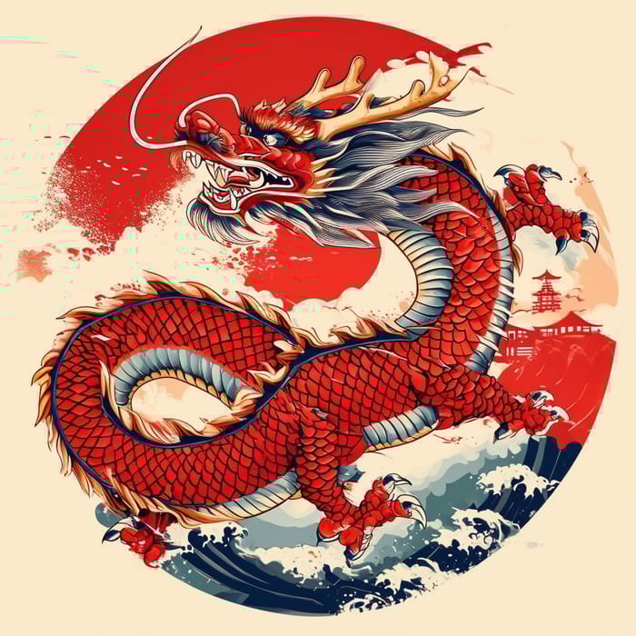 Japanese Tokyo Dragon Shirt Design | AI Art Generator | Easy-Peasy.AI