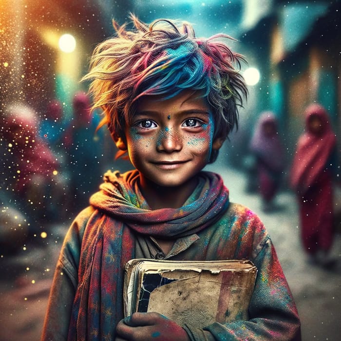 Resilient Spirit of a South Asian Boy | Courage Through Adversity | AI ...