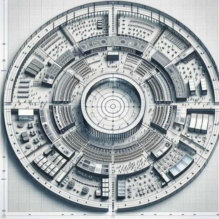 Circular Exhibition Floor Plan | Architectural Design | AI Art ...