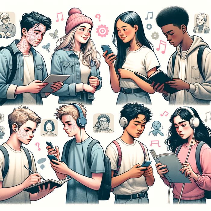 Understanding Adolescent Emotions and Interactions | AI Art Generator ...
