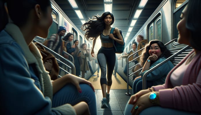 Subway Encounter: Dynamic Scene of Friendship in City Hub | AI Art ...