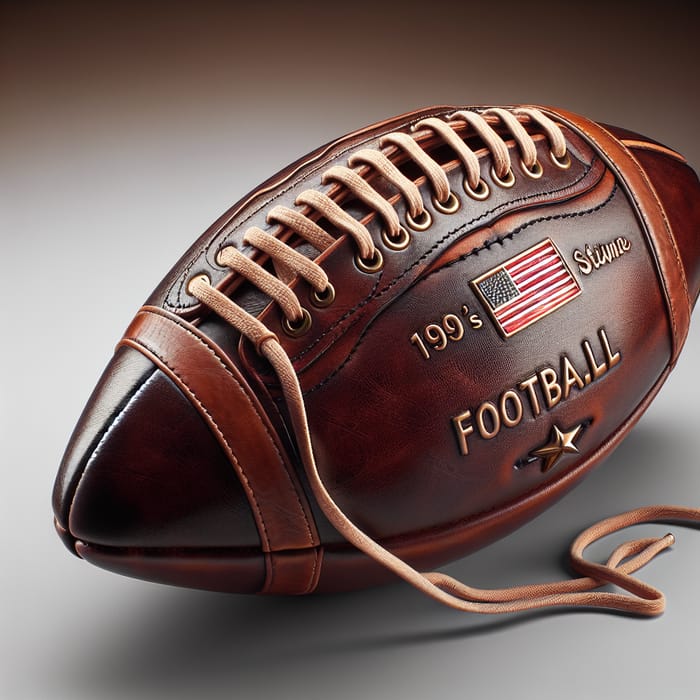 1950s Style Football - Vintage Political Brown Leather Soccer Ball | AI ...