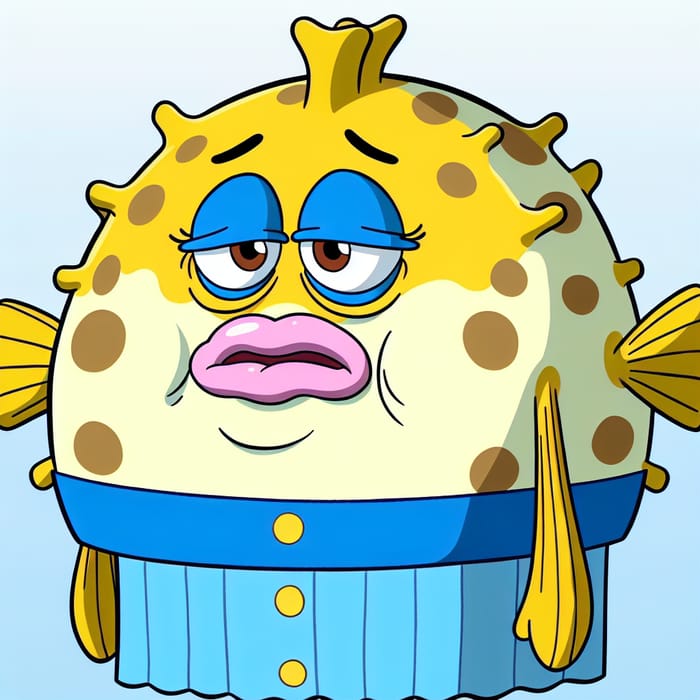 Mrs Puff: Animated Blowfish Boating School Teacher | AI Art Generator ...
