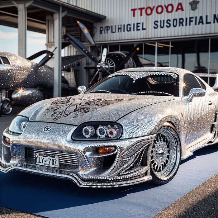 Toyota Supra MK4 Super Personalized with Diamonds | AI Art Generator ...
