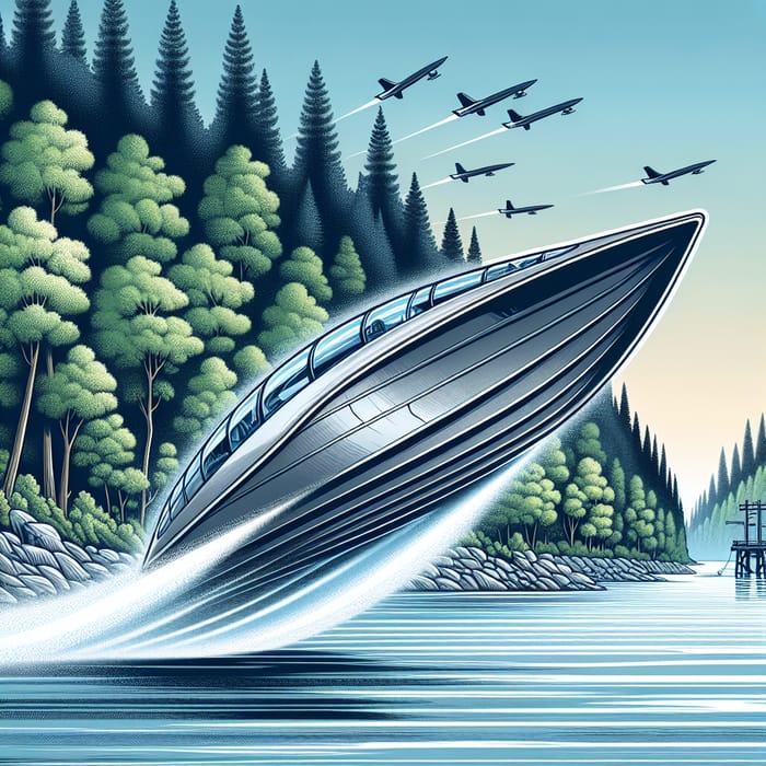Energy-Efficient Speed Boat for River Travel | Streamlined Design | AI ...