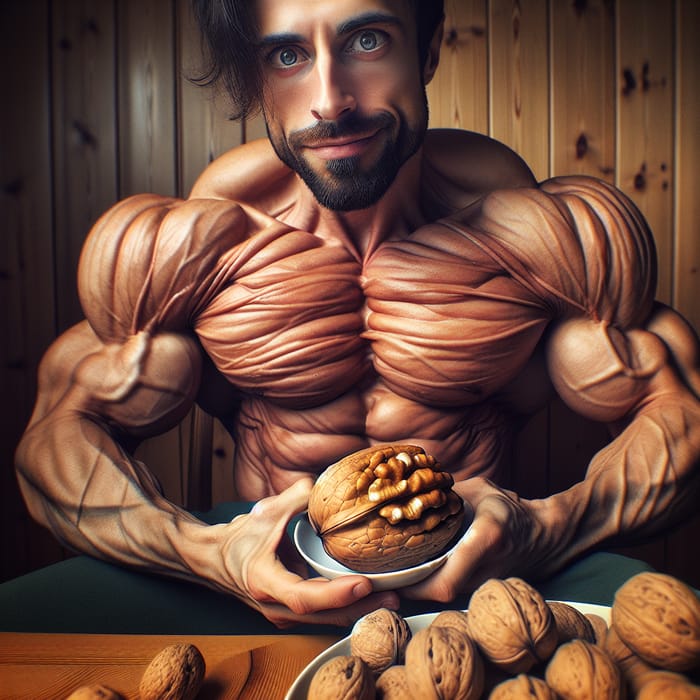 Muscular Walnut: The Power of a Kaslı Ceviz | AI Art Generator | Easy ...