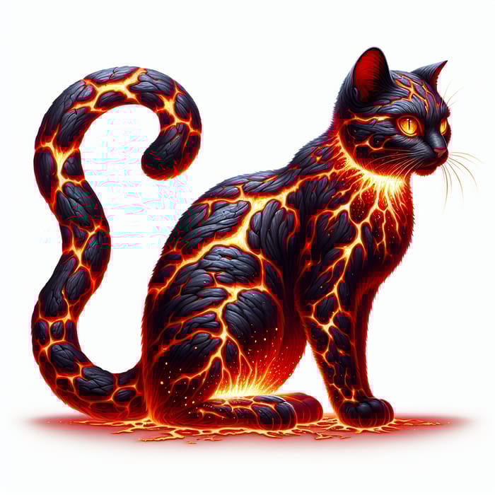 Magma Cat: The Fiery Feline Phenomenon | AI Art Generator | Easy-Peasy.AI