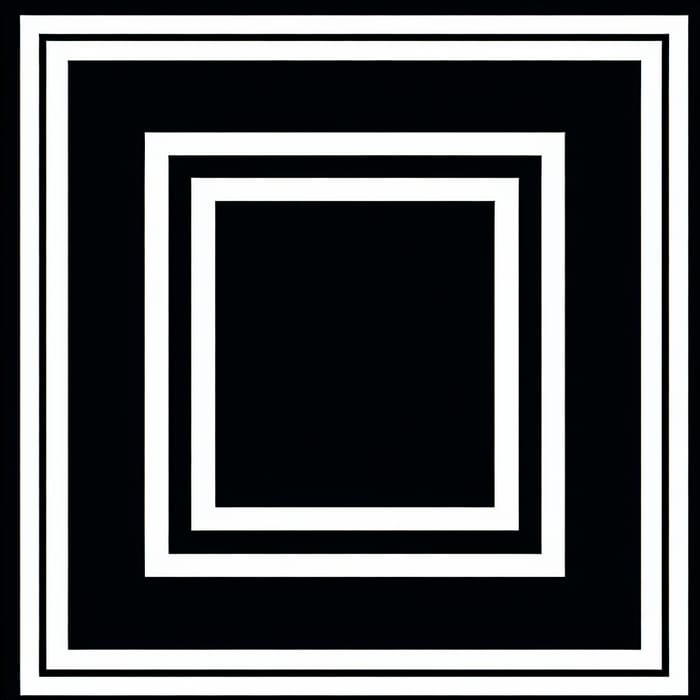 Black Square with White Narrow Medieval Border | AI Art Generator ...