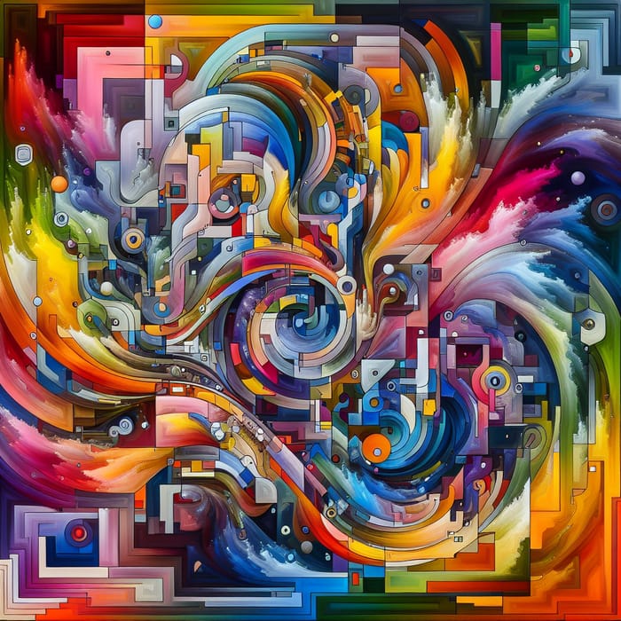Surreal Vibrant Swirling Geometric Patterns | AI Art Generator | Easy ...