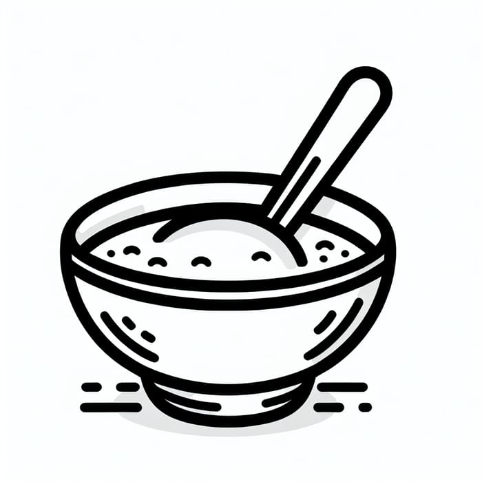 Simple Bowl Coloring Page for 2-Year-Olds | AI Art Generator | Easy ...