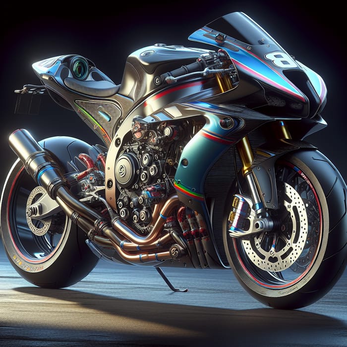 Sleek High-Performance Racing Motorcycle in Sunlight | AI Art Generator ...