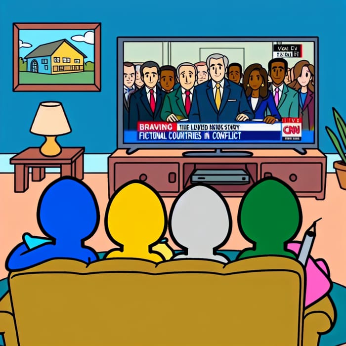 The Simpsons Episode: Characters Watch Conflict News | Animated Scene ...