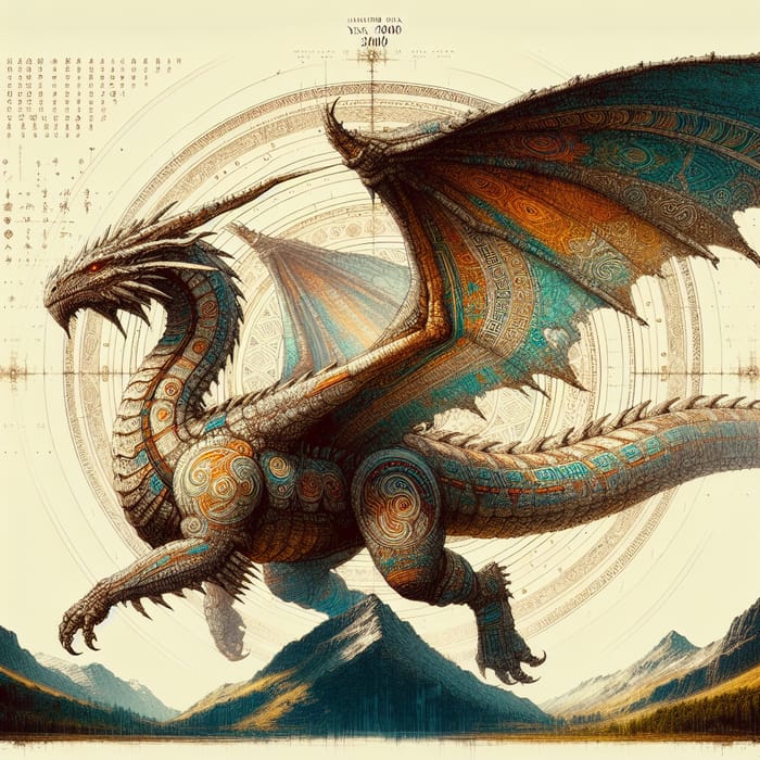 Tribal Drache 2000: A Colossal Dragon of Ancient Power | AI Art ...