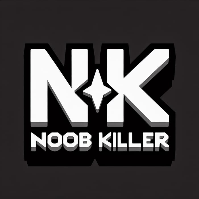 Noob Killer Game Logo - NK 2D Design | AI Art Generator | Easy-Peasy.AI