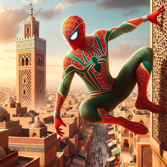 Moroccan Spiderman Costume | AI Art Generator | Easy-Peasy.AI