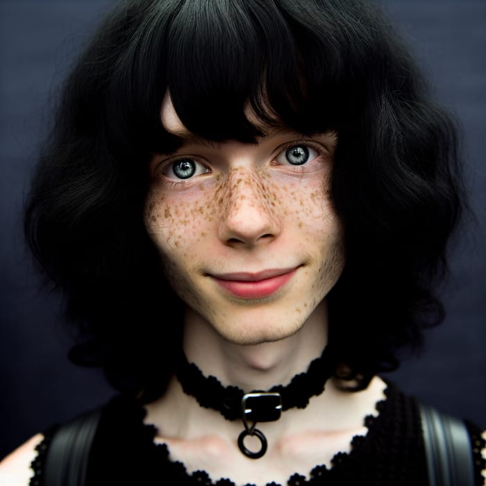 Androgynous Individual with Unique Features | AI Art Generator | Easy ...