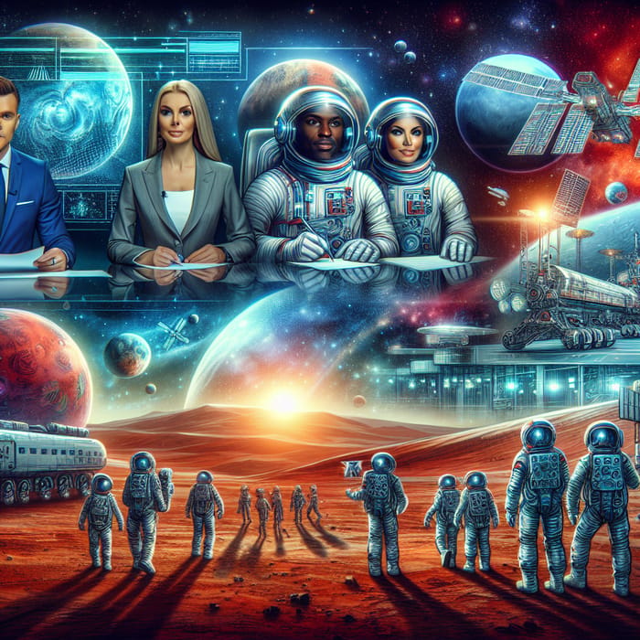 Human Mission to Mars | Daily Space News | AI Art Generator | Easy-Peasy.AI