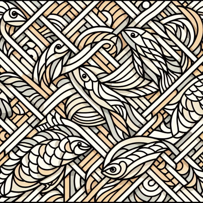 Dynamic Two-Hue Fish Tessellation Art | AI Art Generator | Easy-Peasy.AI