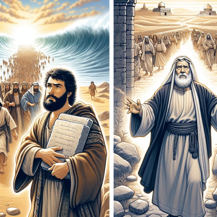 Moses and Jesus: Leading Liberation from Ancient Slavery | AI Art ...