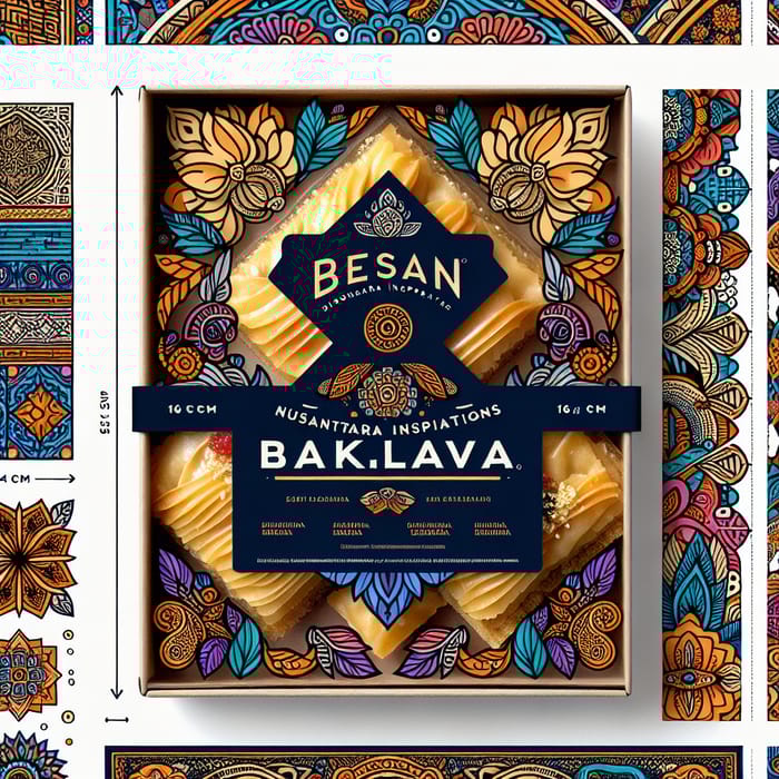 Vibrant Indonesian Baklava Packaging with Luxury Cultural Elements | AI ...