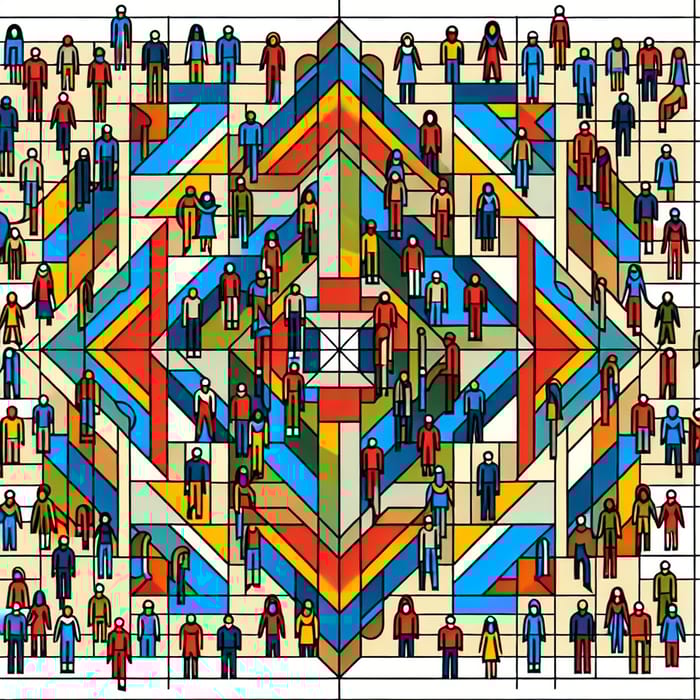 Dynamic Human Figures Form Intriguing Geometric Design | AI Art ...