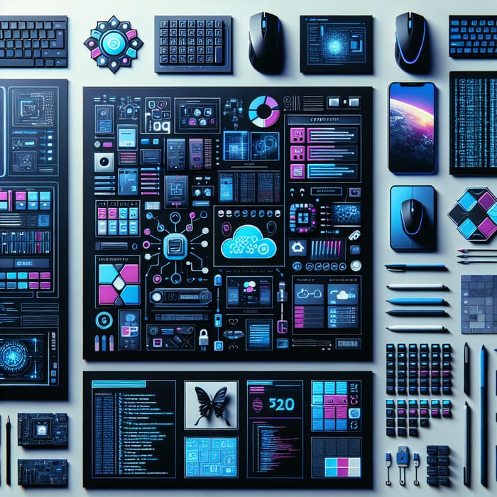 Tech Gadgets and IT Inspirations Mood Board | AI Art Generator | Easy ...