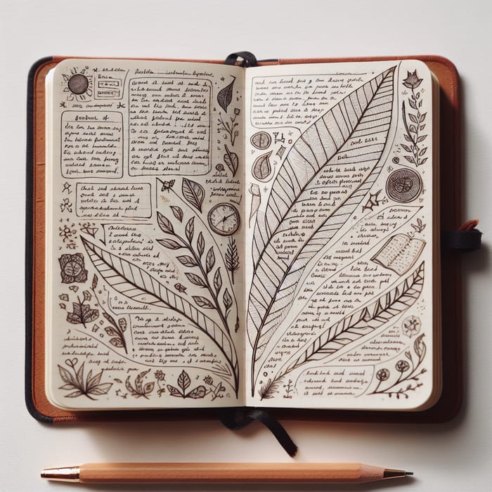 Handwritten Notes on Open Notebook Page | AI Art Generator | Easy-Peasy.AI