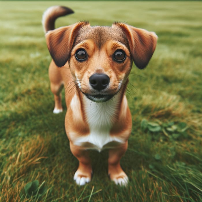 Beautiful Dog Playing in the Grass | AI Art Generator | Easy-Peasy.AI