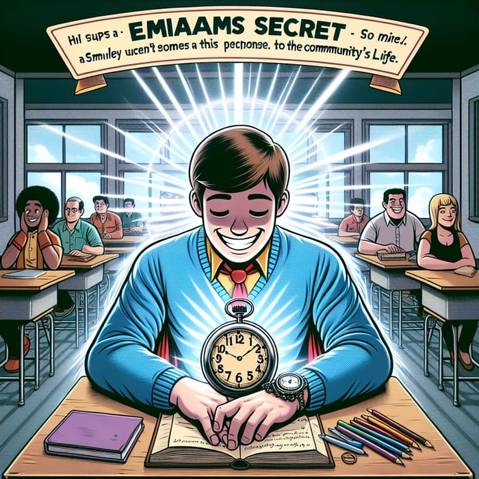 Smiley: The Time Control Superhero | AI Art Generator | Easy-Peasy.AI