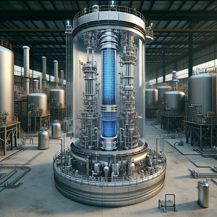 Detailed 3D Model of Vertical Cylindrical Stainless-Steel Pressure ...