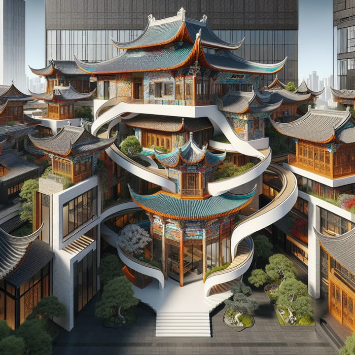 Fusion of Traditional Chinese and Modern Architecture | AI Art ...