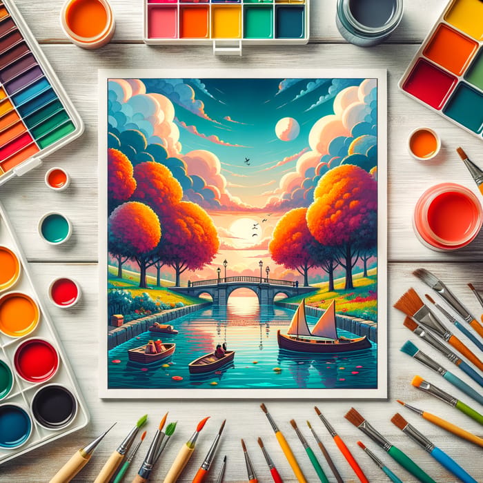 Color Harmony Captured by a Teenager | AI Art Generator | Easy-Peasy.AI