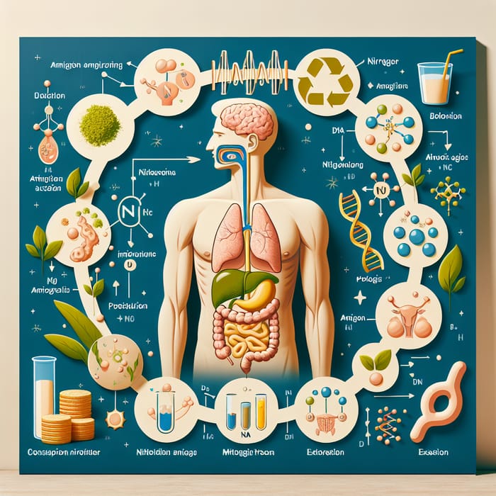 The Role of Nitrogen in the Human Body | AI Art Generator | Easy-Peasy.AI
