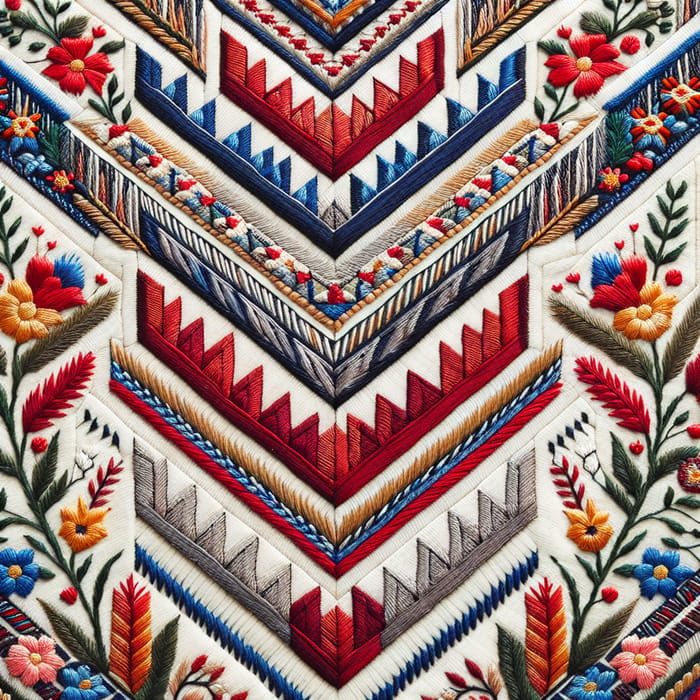 Chevron Embroidery Patterns from Russia | AI Art Generator | Easy-Peasy.AI