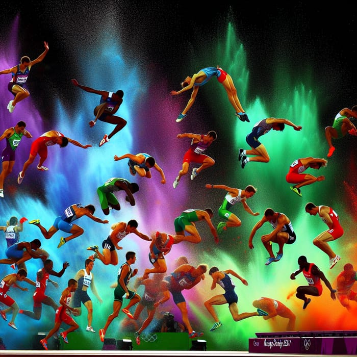 Dynamic Olympic Action | Vibrant Sports Feats Photography | AI Art ...
