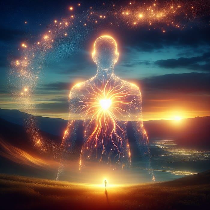 Shine Bright: Silhouette Embracing Inner Light of Hope | AI Art ...