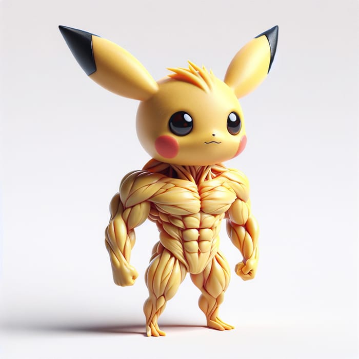 Muscular Pikachu Interpreted | Electric Yellow Creature | AI Art ...