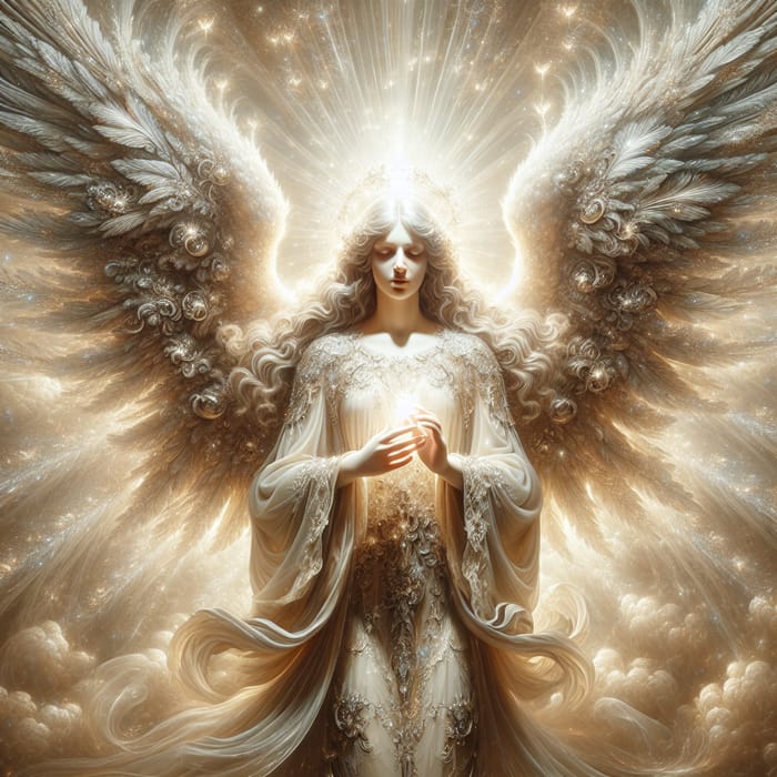 Ethereal Angel - A Vision of Celestial Tranquillity | AI Art Generator ...