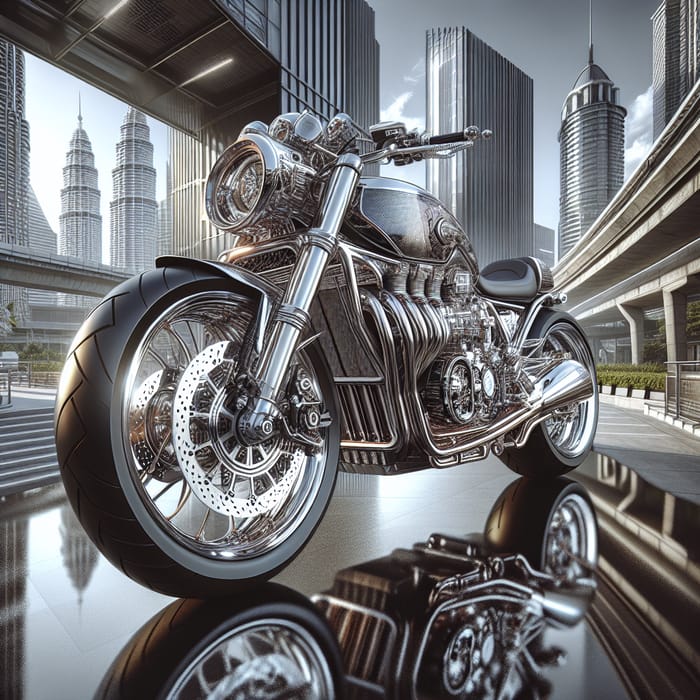 Expensive High-End Motorcycle in Urban Setting | Brand Name | AI Art ...