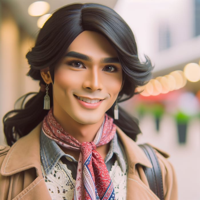 Charming Indian Crossdresser in Trendy Western Outfit | AI Art ...