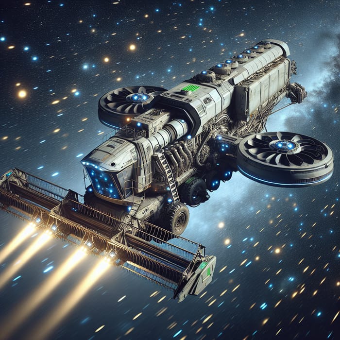 Futuristic Space Ship Inspired by Claas Combine | Galaxy Travel | AI ...