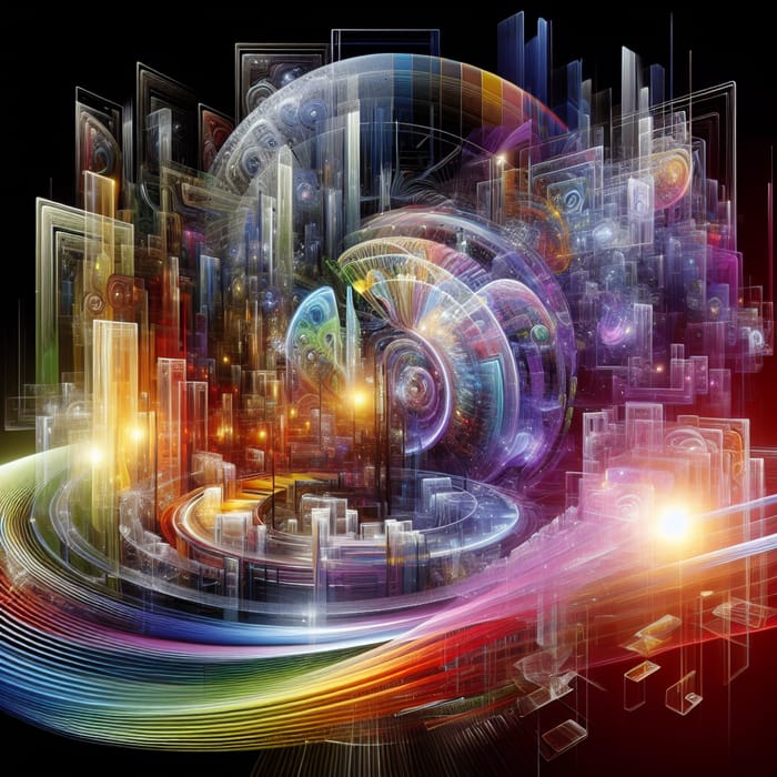 Vibrant Surreal Digital Painting of Transparent Imagery | AI Art ...