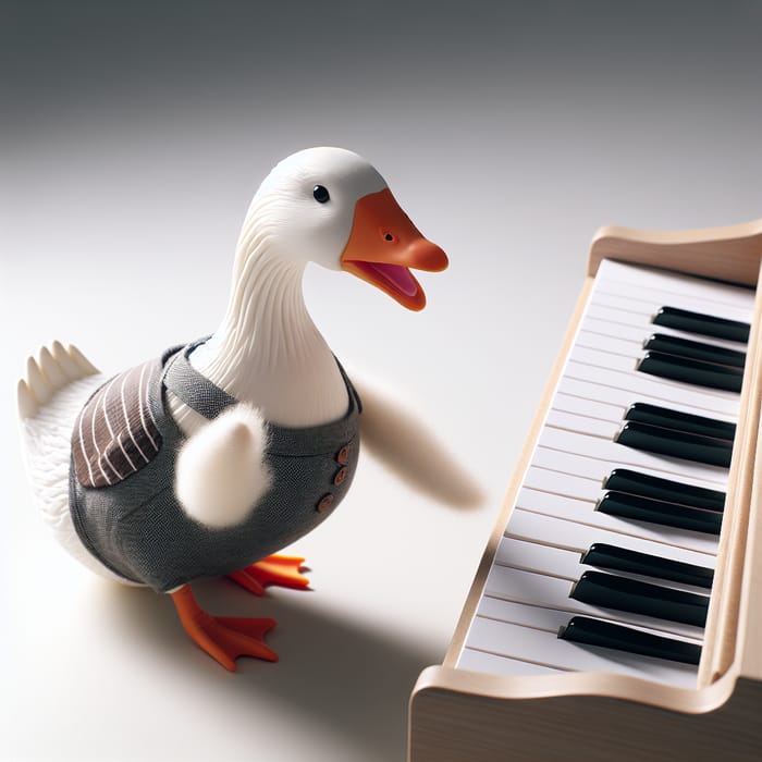 Goose Playing Piano - Musical Virtuoso | AI Art Generator | Easy-Peasy.AI