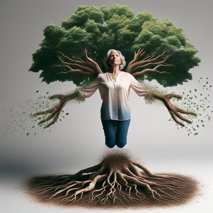 Mature Woman Evolved Into Large Shade Tree | AI Art Generator | Easy ...